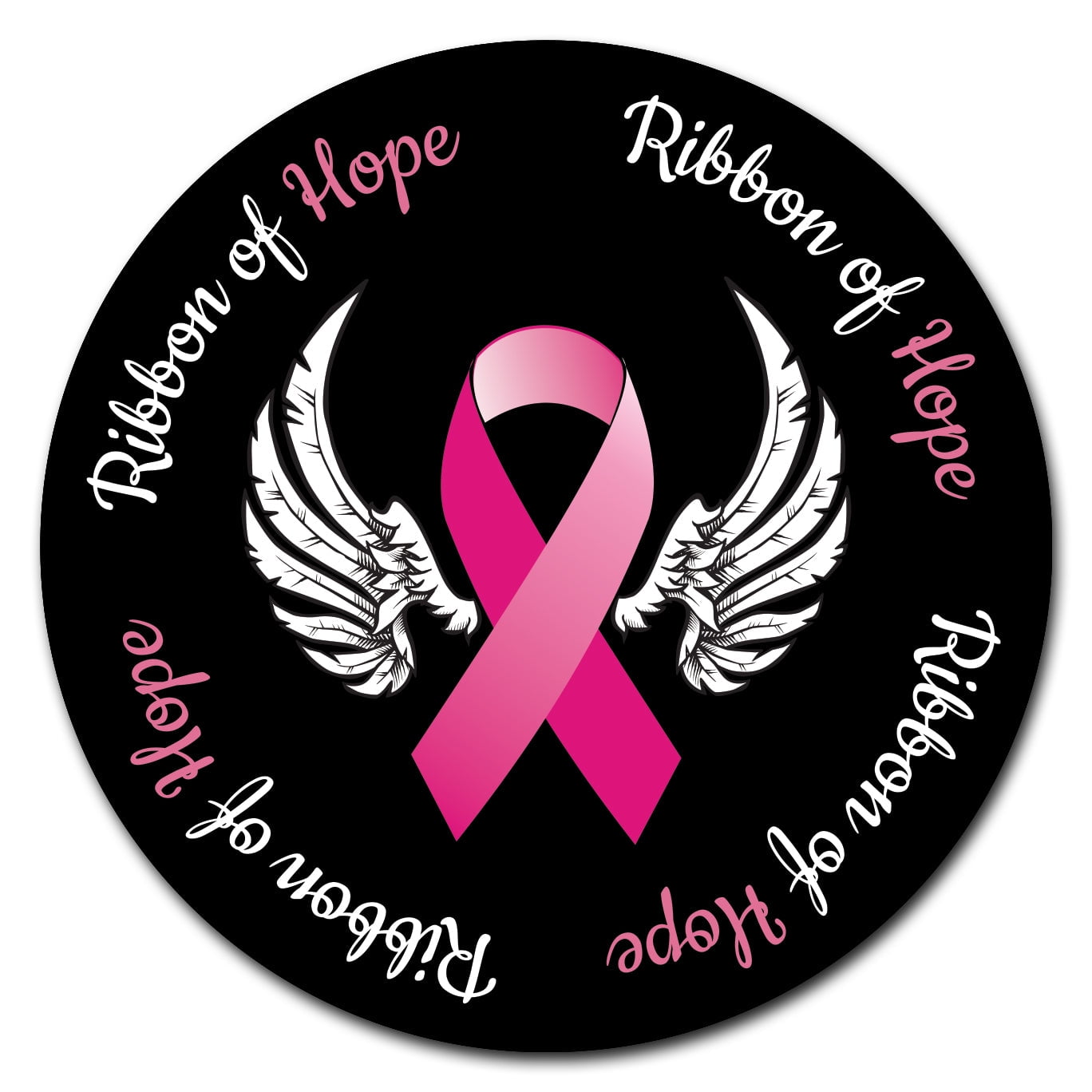 SignMission P-12-CIR-Ribbon of Hope Circular Rigid Plastic Sign for 12 ...