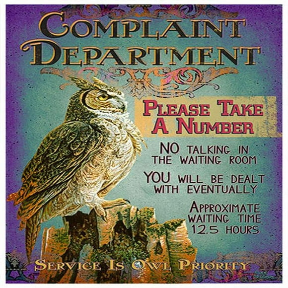 Complaint Department Sign