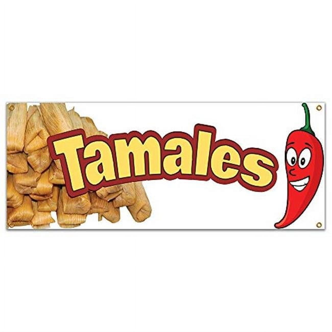SignMission Concession Stand Food Truck Single Sided Banner - Tamales ...