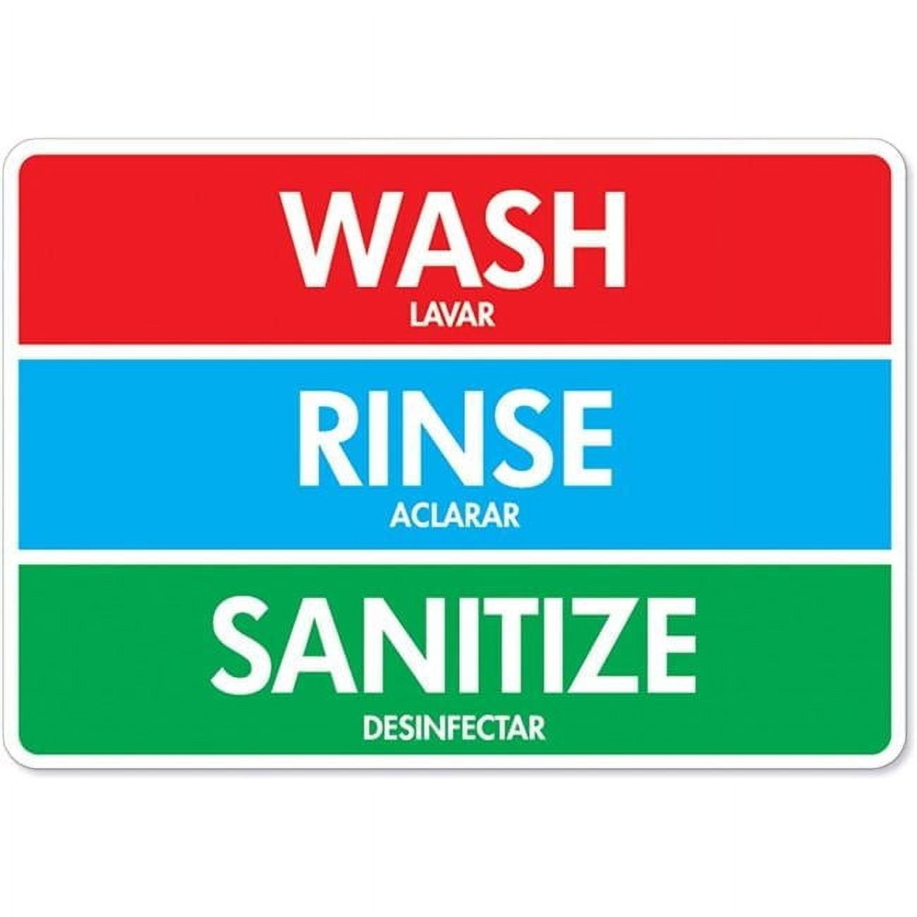 SignMission Coronavirus Notice Sign - Wash , Rinse , Sanitize Signs ...