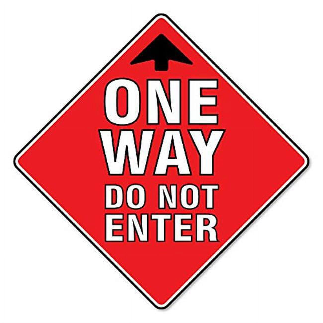 SignMission Coronavirus Vinyl Decal - One Way Do Not Enter - Pack of 3 ...
