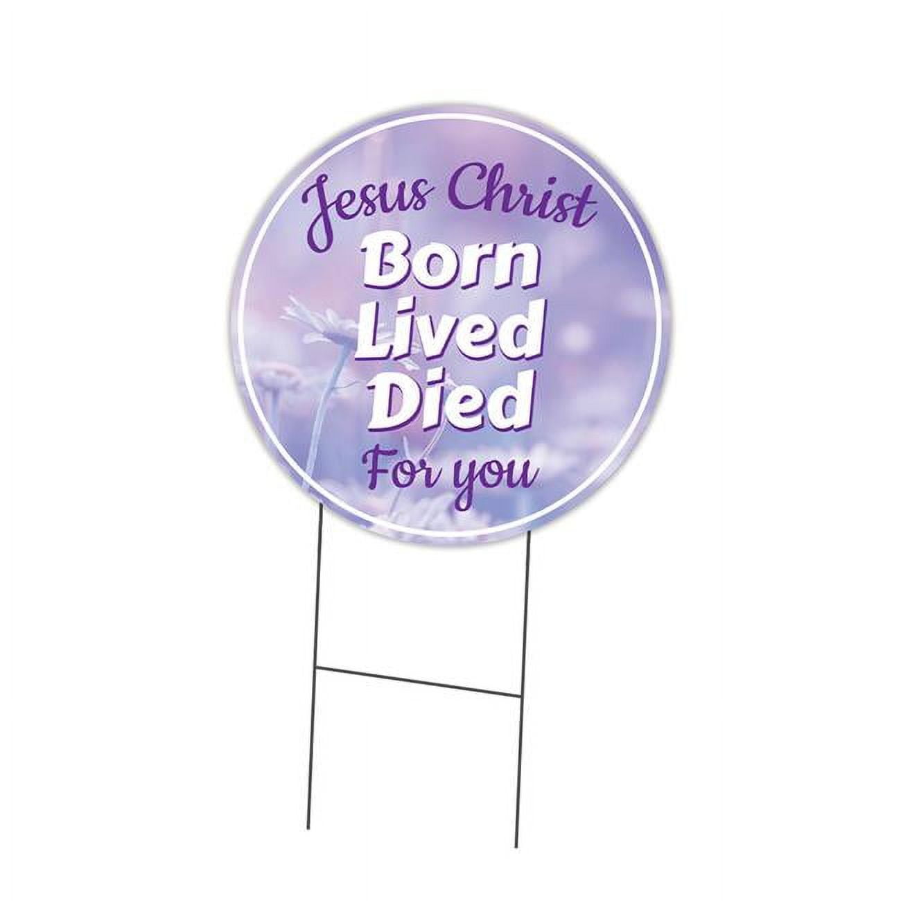 SignMission Corrugated Plastic Sign with Stakes 16 in. Circular - Jesus ...
