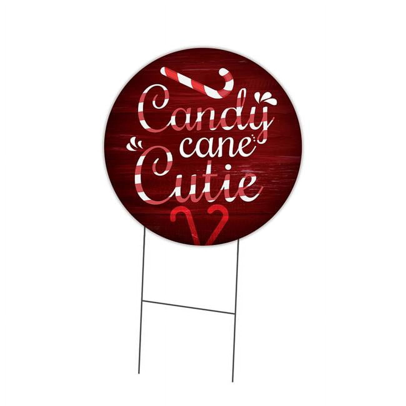 SignMission Corrugated Plastic Sign with Stakes 24 in. Circular - Candy ...