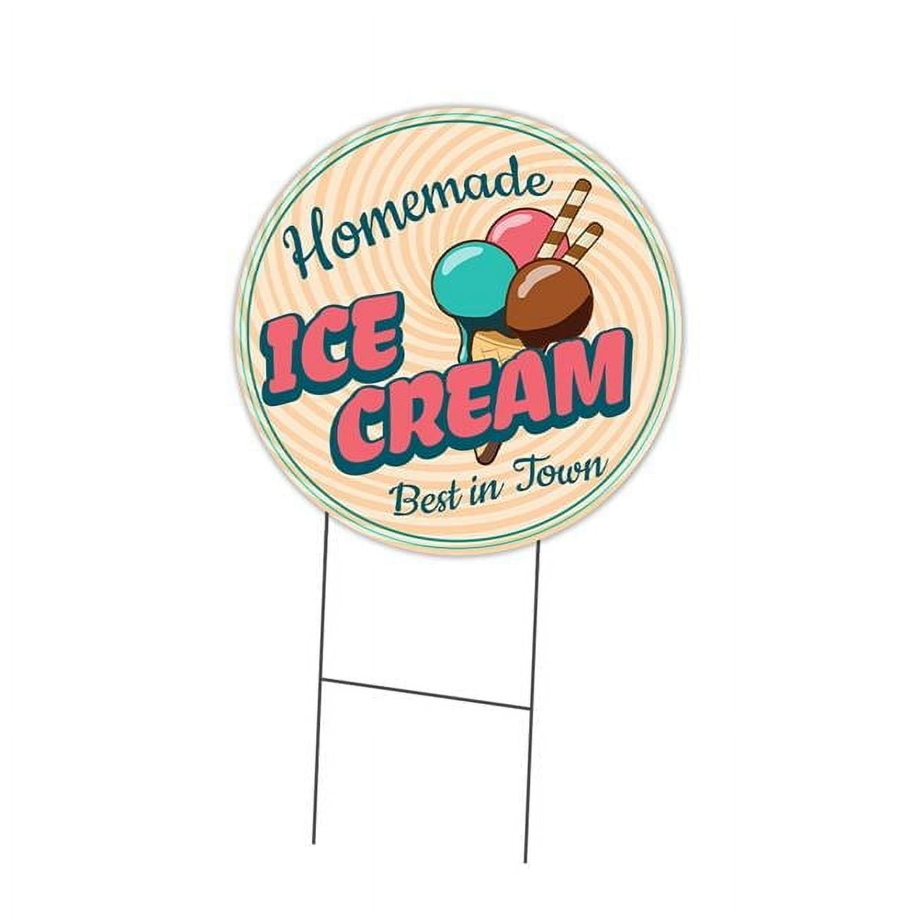 SignMission Corrugated Plastic Sign with Stakes 24 in. Circular ...