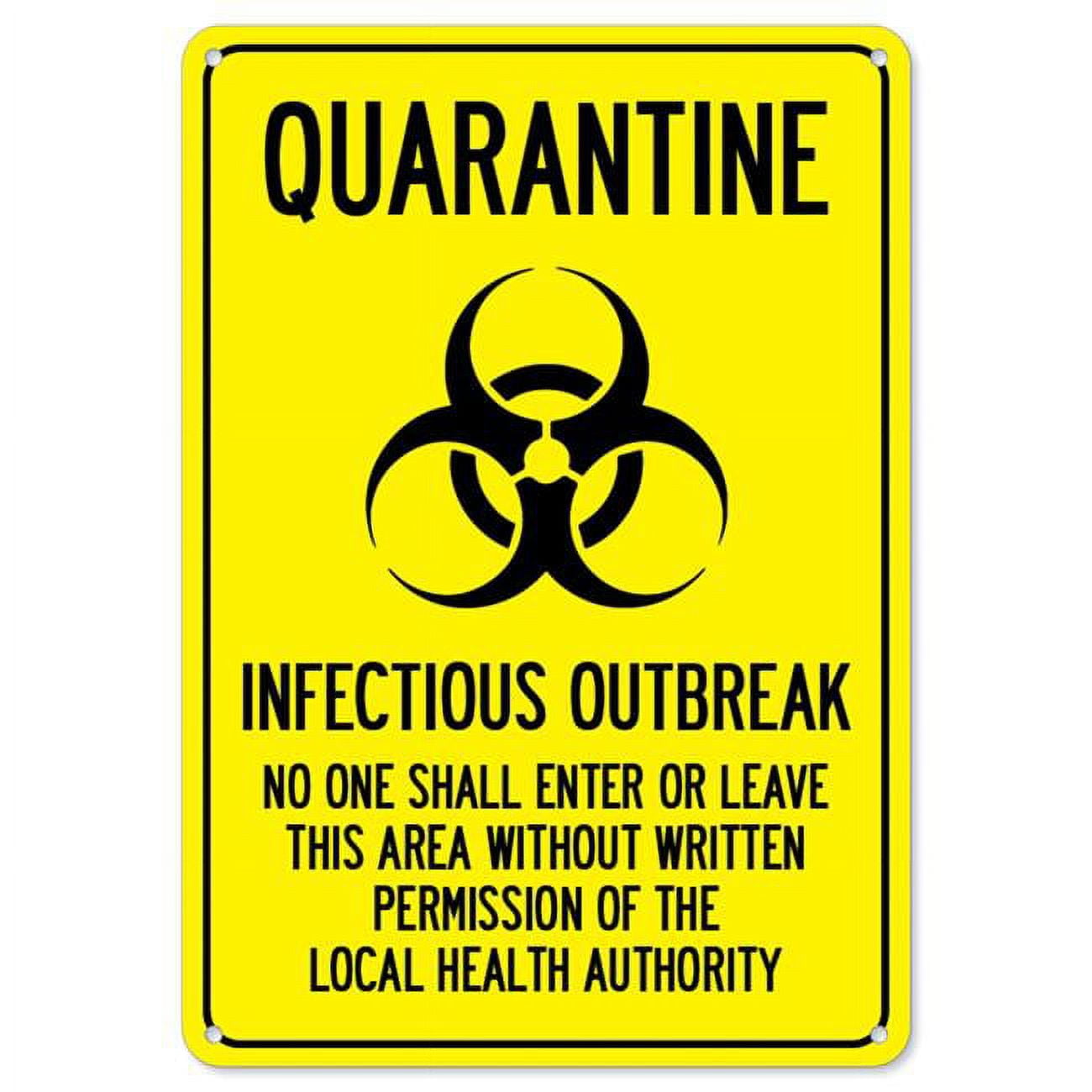 SignMission Covid-19 Notice Plastic Sign - Quarantine Infectious ...