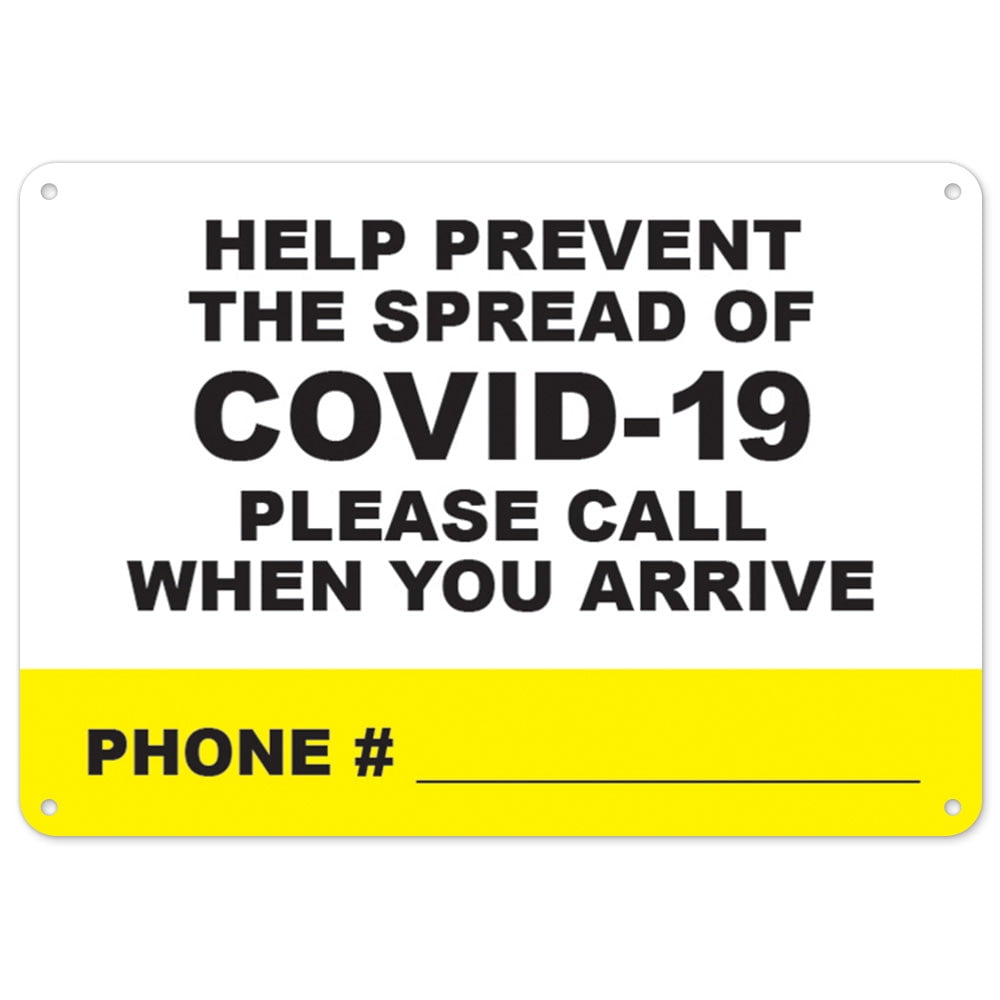 SignMission OS-NS-D-57-25512 Covid-19 Notice Sign - Help Prevent the ...