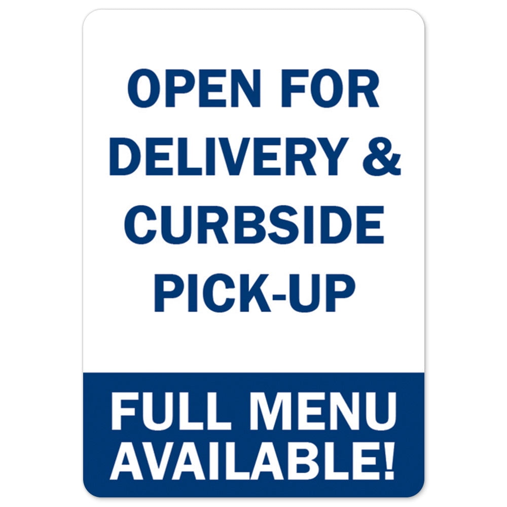 SignMission OS-NS-A-1218-25532 Covid-19 Notice Sign - Open for Delivery ...