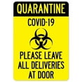 SignMission Covid-19 Notice Sign - Quarantine Covid-19 Please Leave All ...