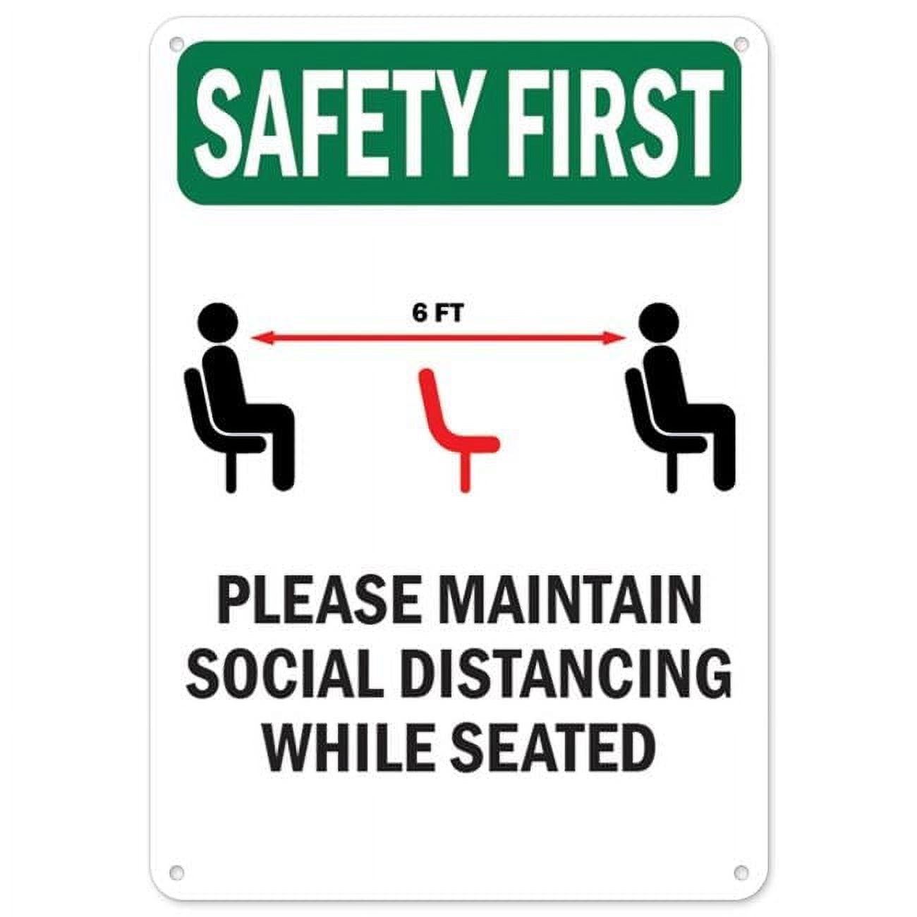 SignMission OS-NS-P-1824-25493 Covid-19 Notice Sign - Safety First 6 ft ...