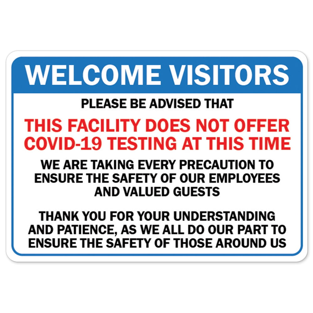 COVID-19 Notice Sign - This Facility Does Not Offer COVID-19 Testing At ...