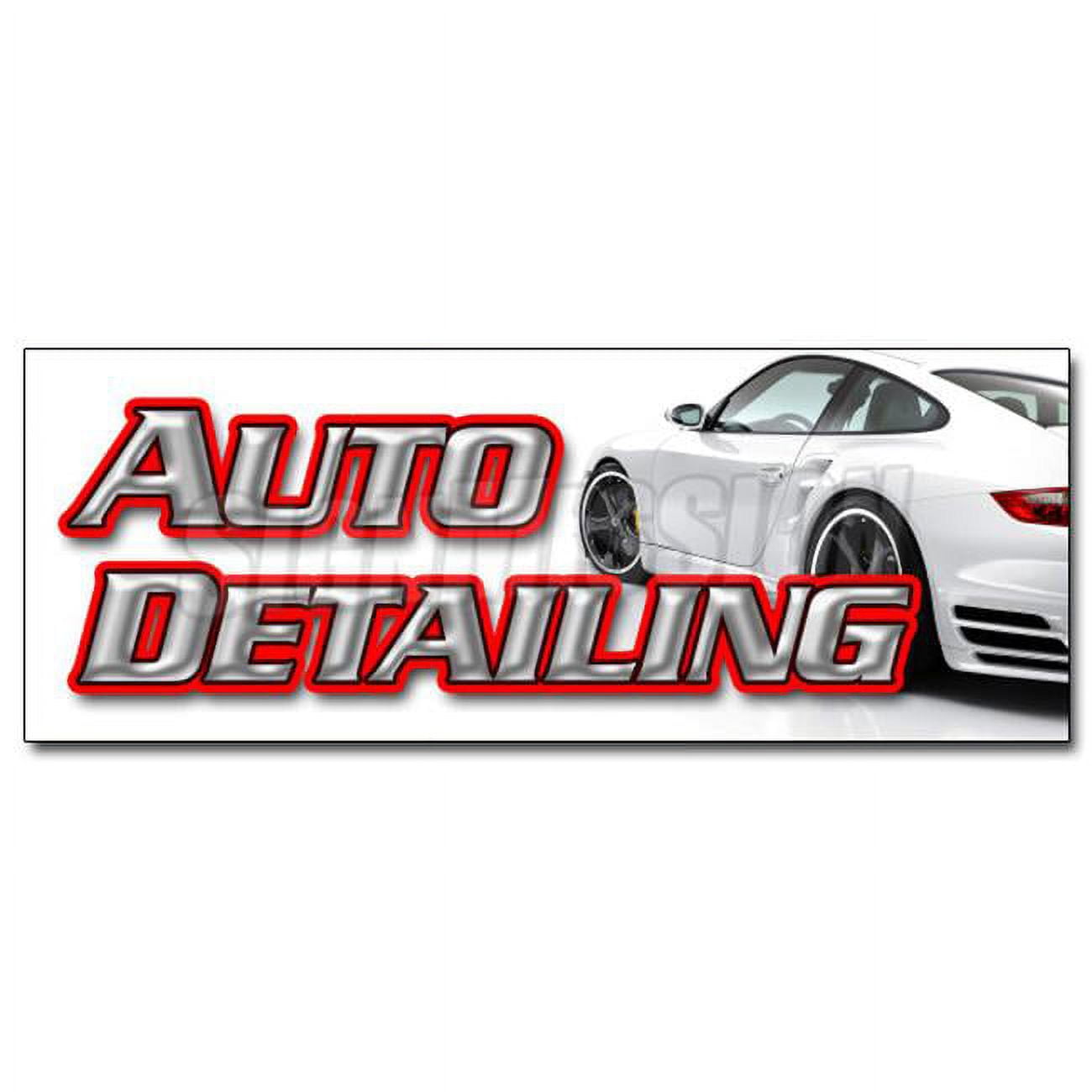 SignMission D-12 Auto Detailing 12 in. Auto Detailing Decal Sticker ...