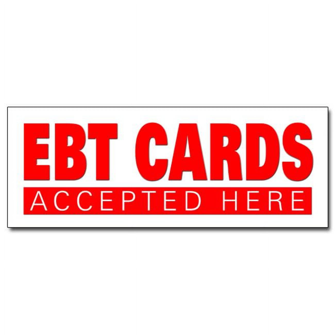 SignMission D-12 Ebt Cards 12 in. EBT Cards Decal Sticker - Walmart.com