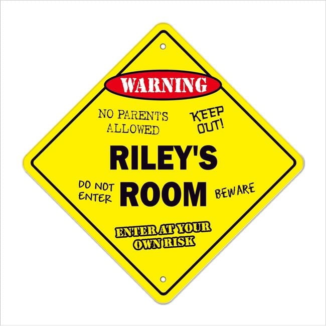 SignMission D-12-X-Rileys Room 12 in. Rileys Crossing Zone Xing Room ...