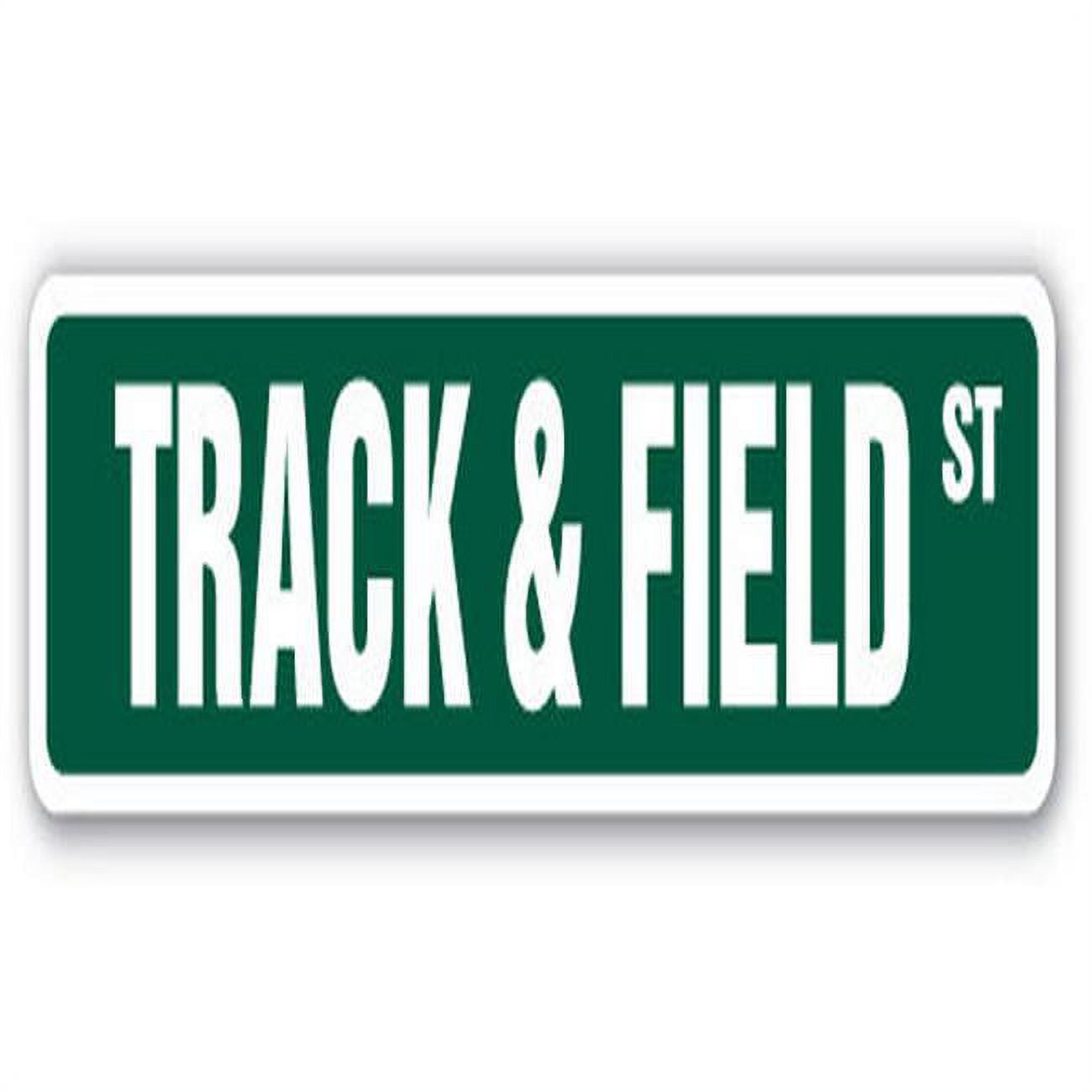 SignMission 14 in. Track & Field Street Sign - Hurdling Pole Vault High ...