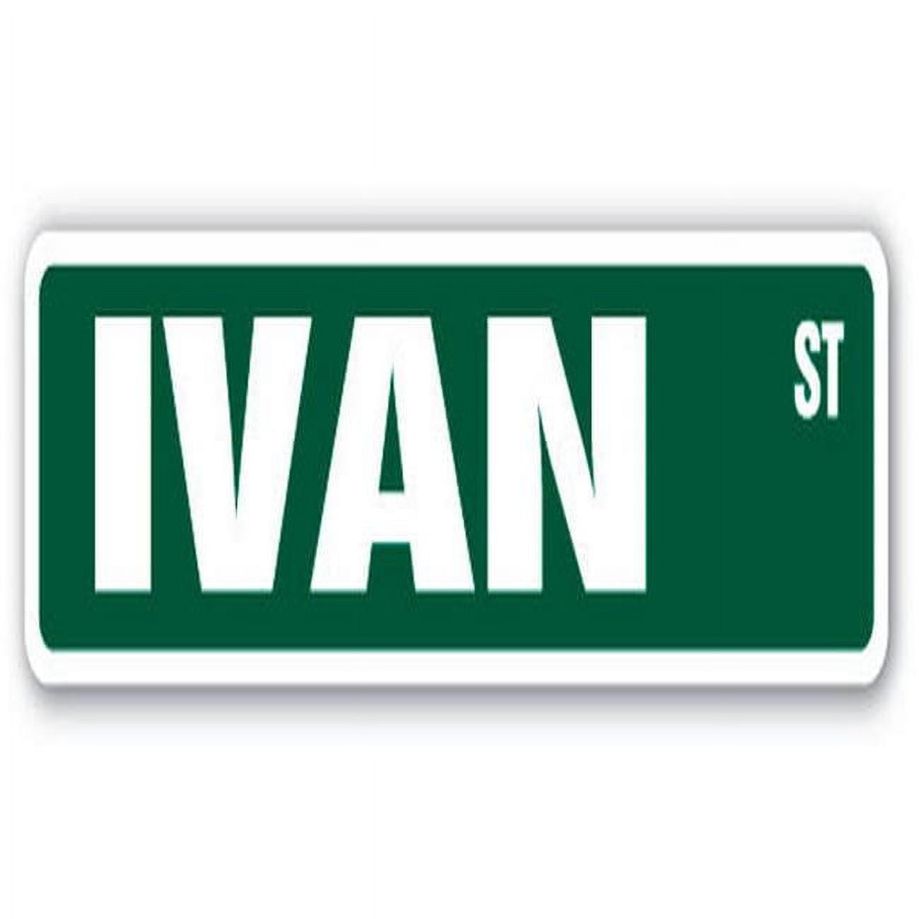 SignMission D-18-SS-IVAN 18 in. Ivan Street Sign Decal - Childrens Name ...