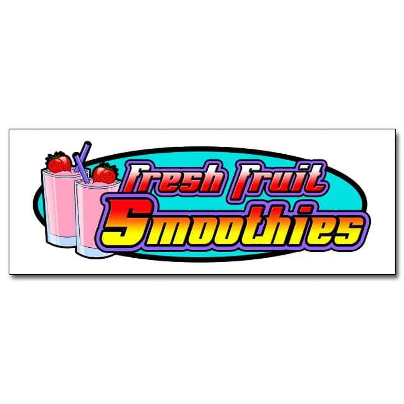 SignMission D-24 Smoothies 24 in. Smoothies Decal Sticker - Fresh Fruit ...