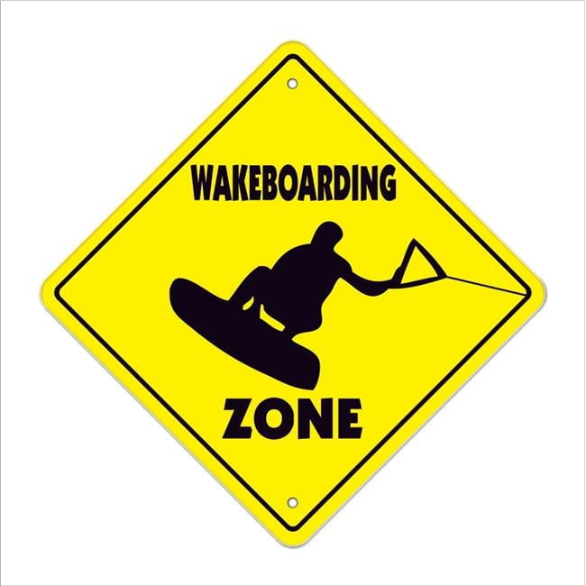SignMission D-4-X-WAKEBOARDING 4 in. Wakeboarding Zone Xing Crossing ...