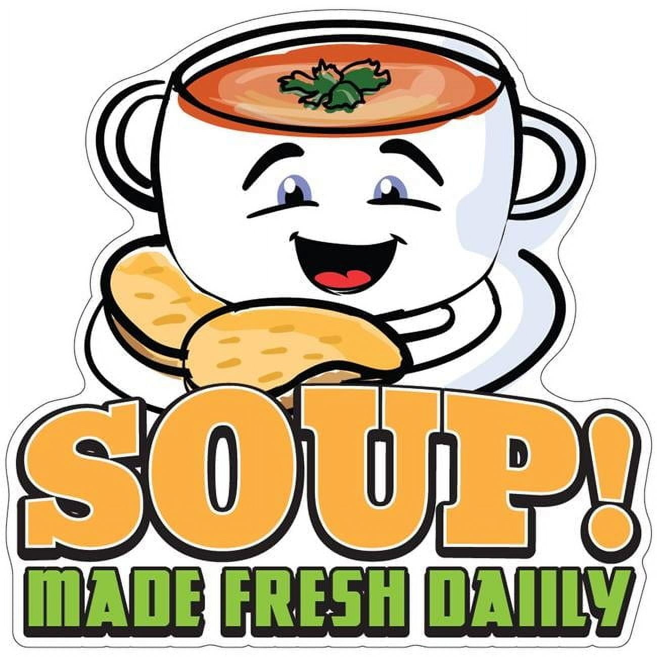 SignMission D-DC-12 Soup19 12 in. Soup Decal Concession Stand Food ...