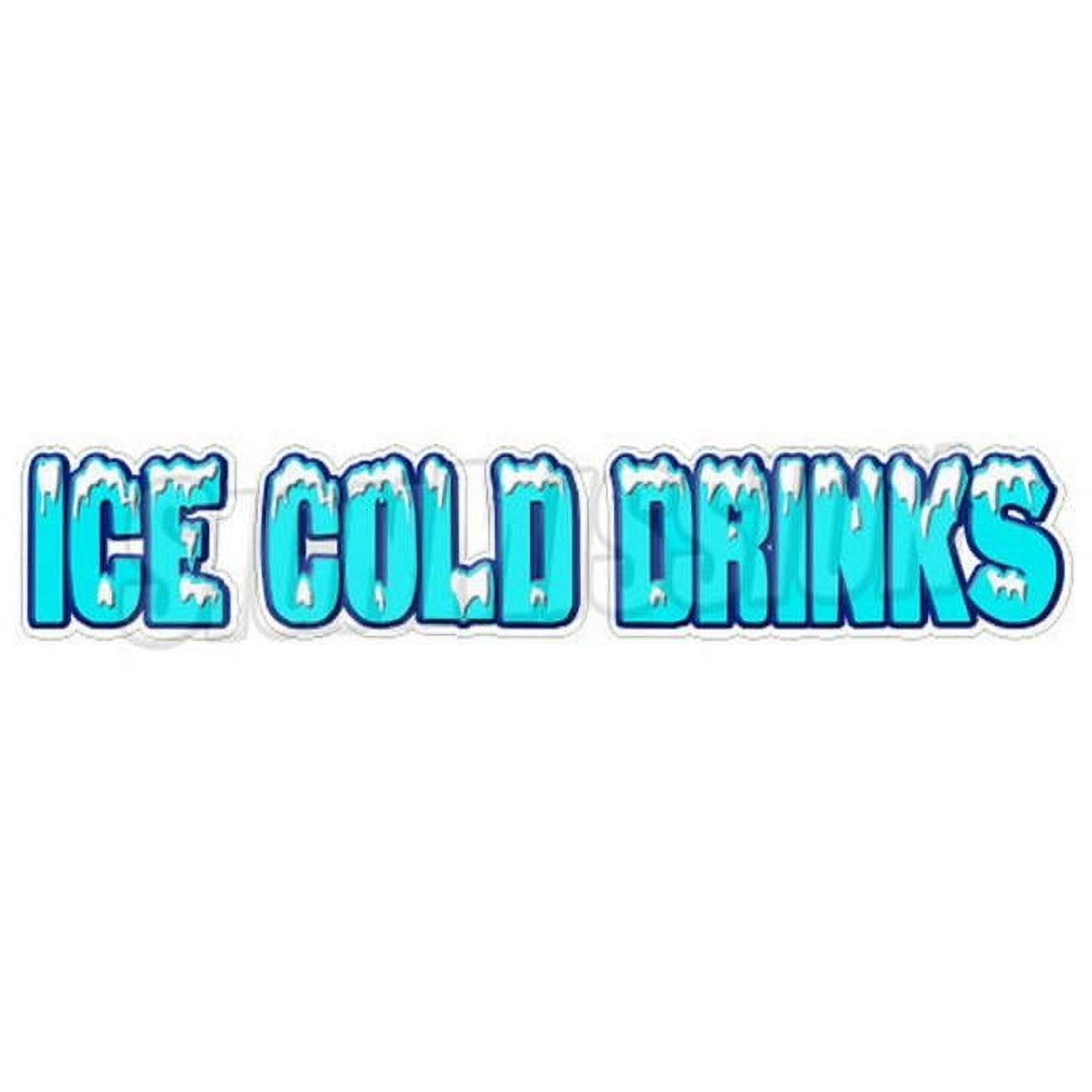 SignMission D-DC-16-Ice Cold Drinks Ice Cold Drinks Concession Decal ...