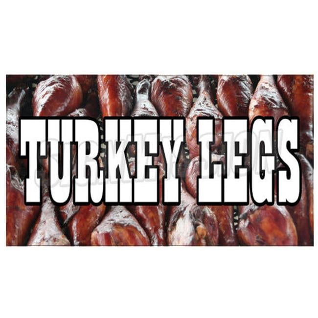SignMission D-DC-48-Turkey Legs Turkey Legs Concession Decal Smoked ...
