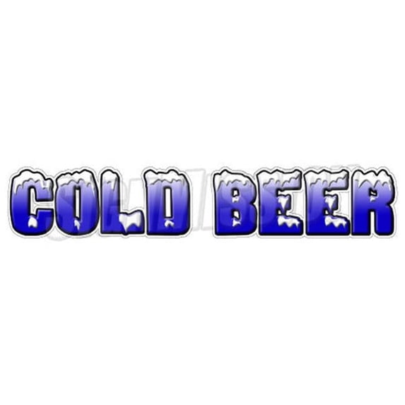 SignMission D-DC-8-Cold Beer Cold Beer Concession Decal Ice Drink ...
