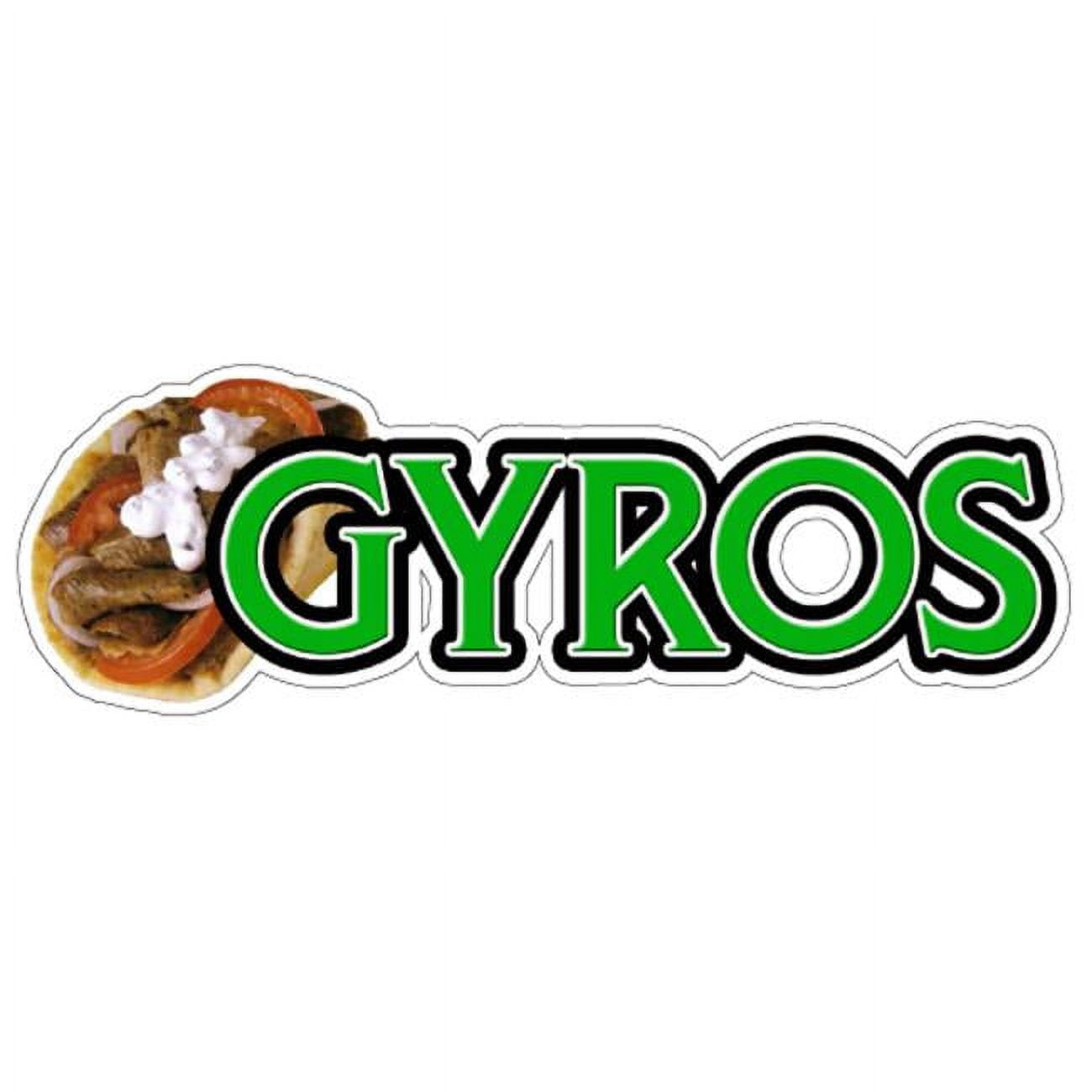SignMission D-DC-8-Gyros Gyros Concession Decal Greek Gyro Sign - Lamb ...