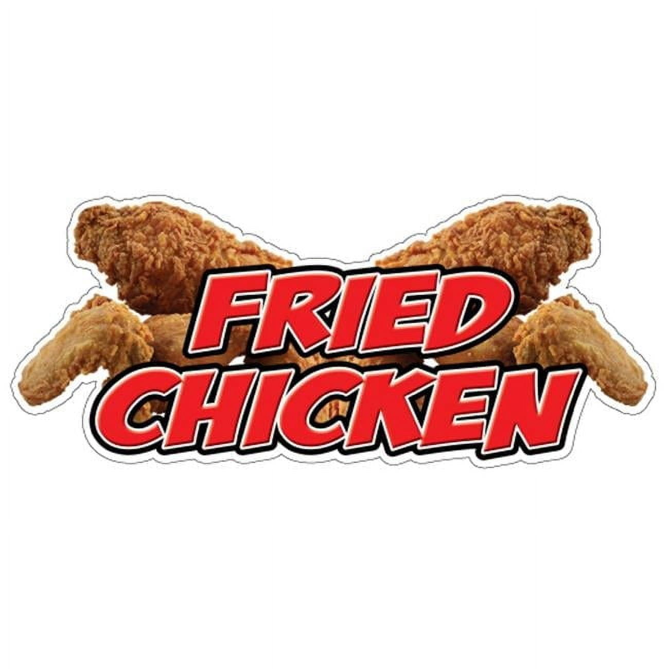 SignMission D-Fried Chicken Fried Chicken Concession Decal Stand Cart ...