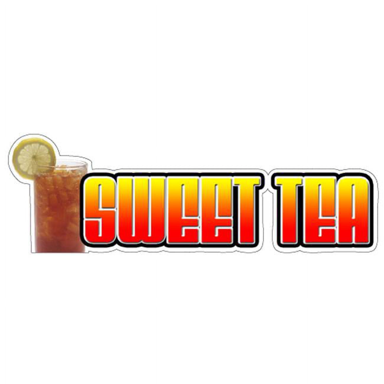 SignMission D-Sweet Tea Sweet Tea Concession Decal Iced Tea Ice Sign ...