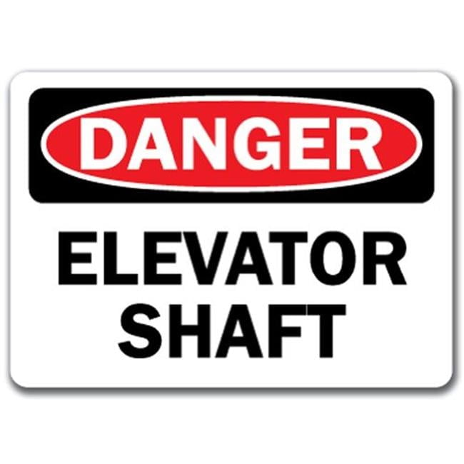 Danger Sign - Elevator Shaft - 10" x 14" OSHA Safety Sign - Walmart.com