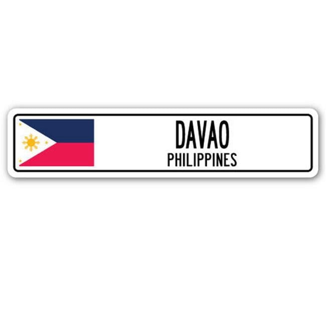 SignMission Davao, Philippines Street Sign - Filipino Flag City Country ...