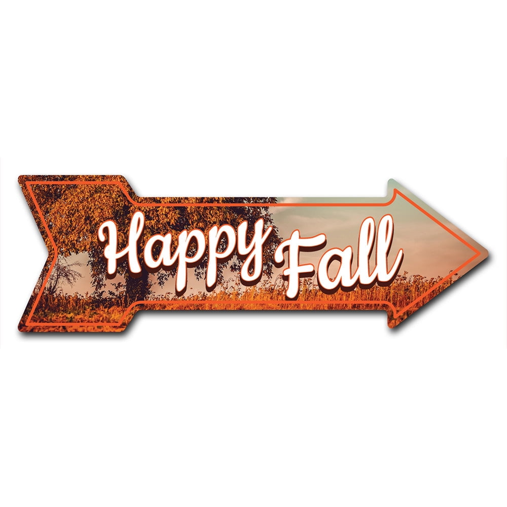 SignMission Decal Art Happy Fall Decal Indoor/ Outdoor Decor 24 ...