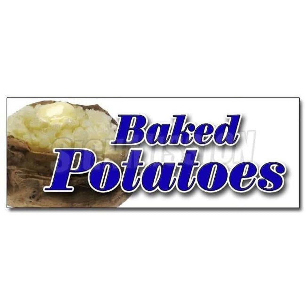 12" BAKED POTATOES DECAL sticker stand concession new - Walmart.com