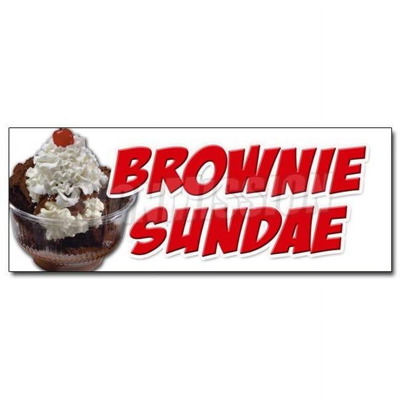 SignMission Decal - Brownie Sundae - Sticker Ice Cream Dessert Whipped ...