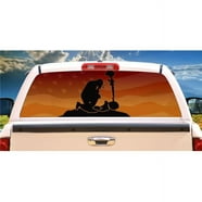 WHITE Rear Window Graphic back truck decal suv view thru vinyl ...