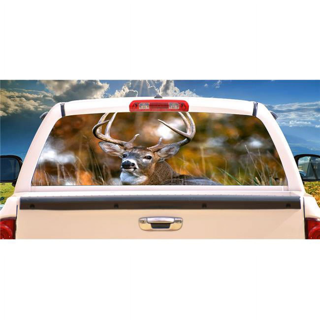 SignMission Deer 2 Rear Window Graphic Back Truck SUV View Thru Vinyl ...