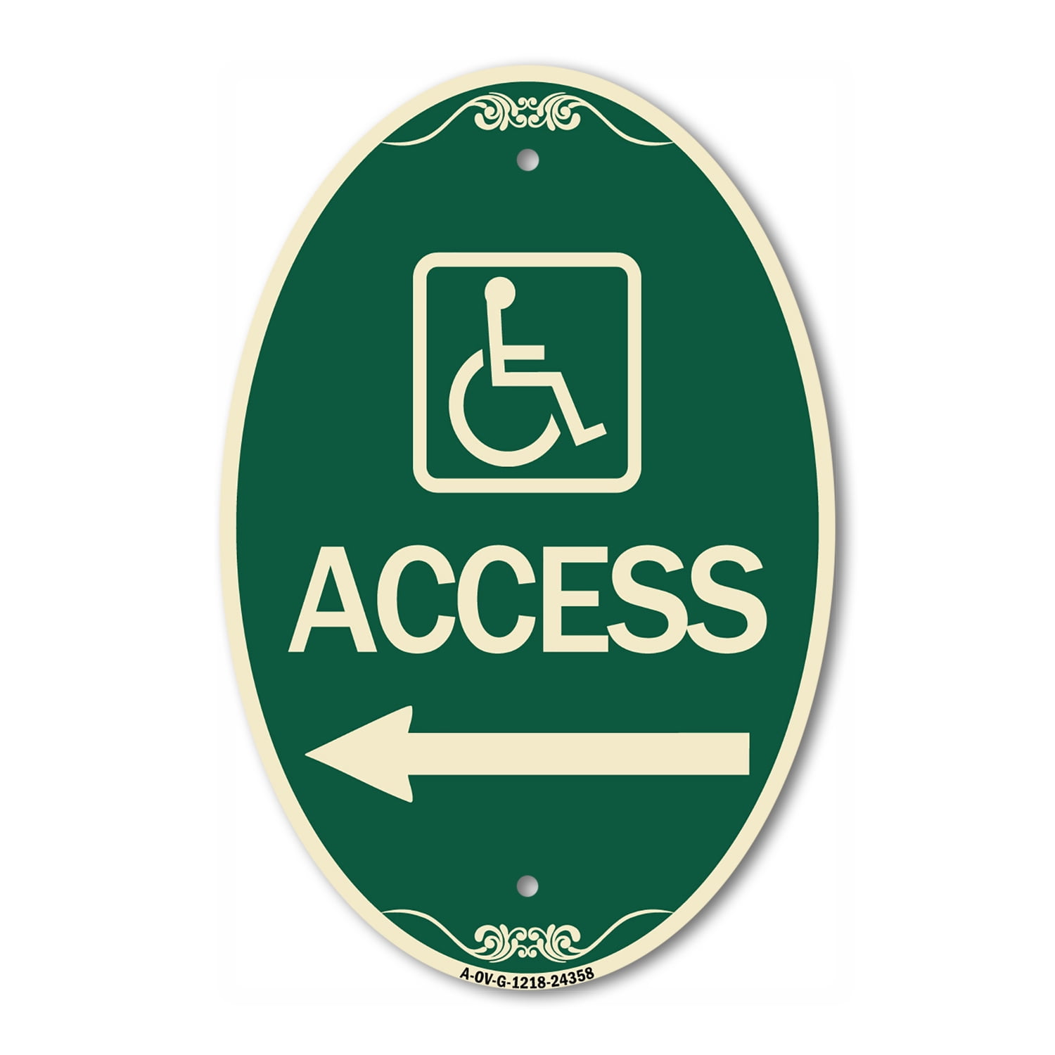 SignMission Designer Oval Series Sign - Access (With Updated Isa Symbol ...