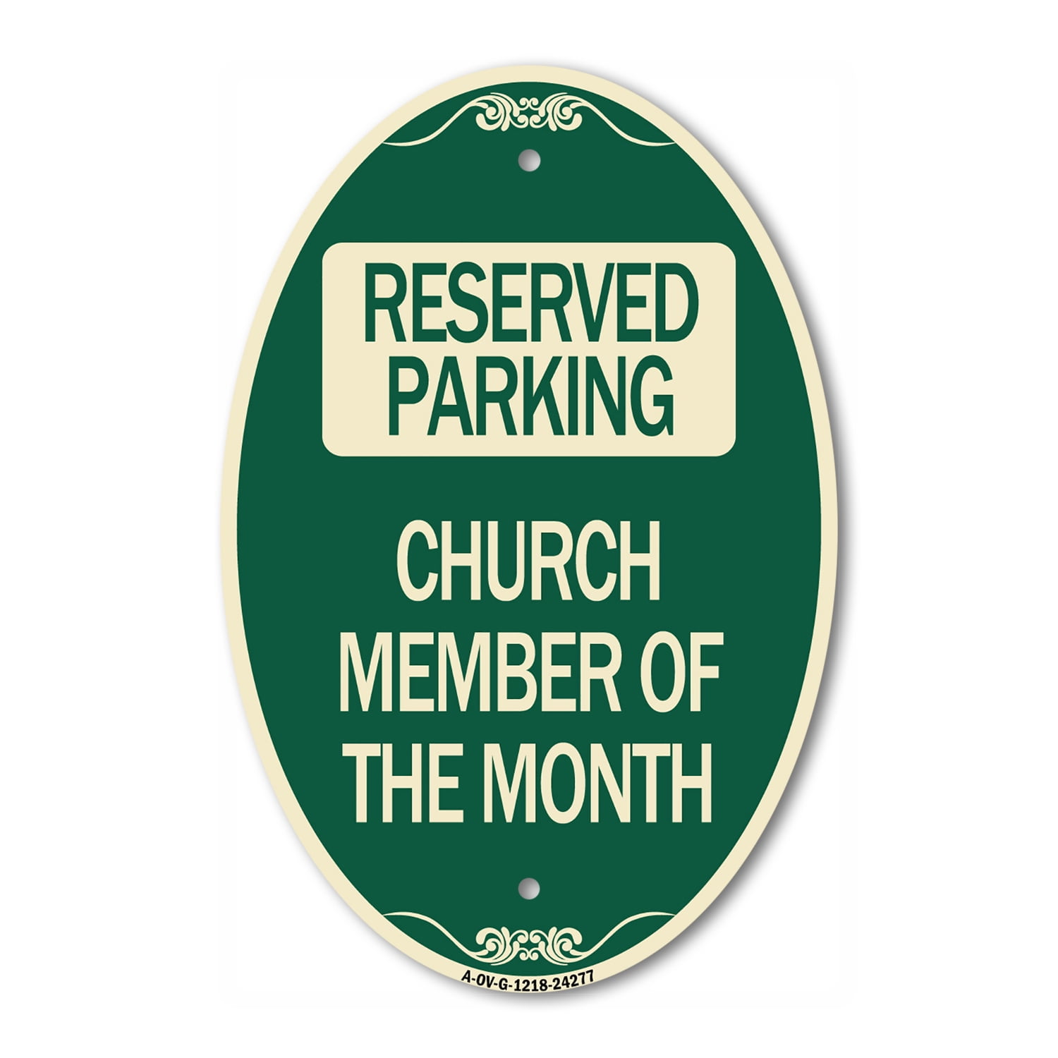 SignMission Designer Oval Series Sign - Church Member of the Month ...