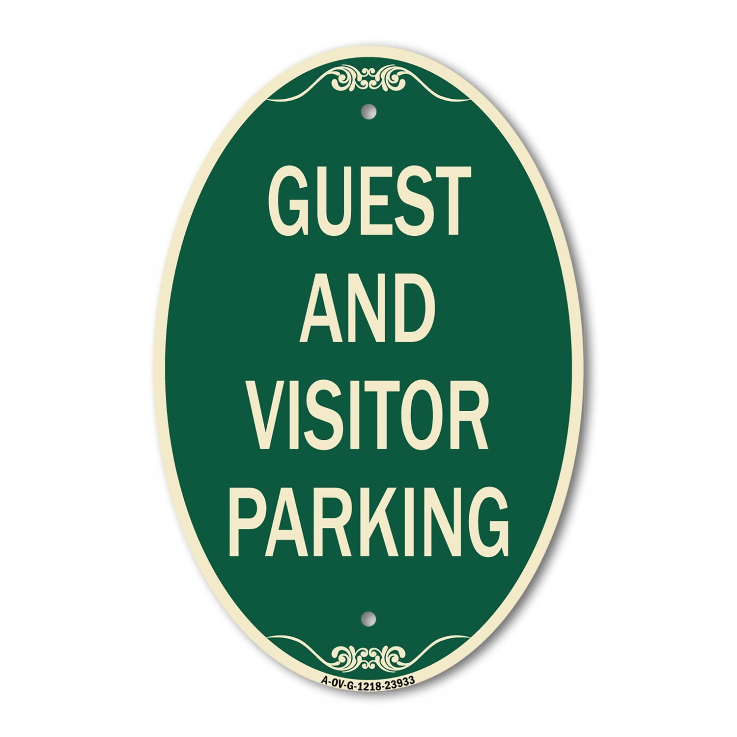 SignMission Designer Oval Series Sign - Guest and Visitor Parking ...