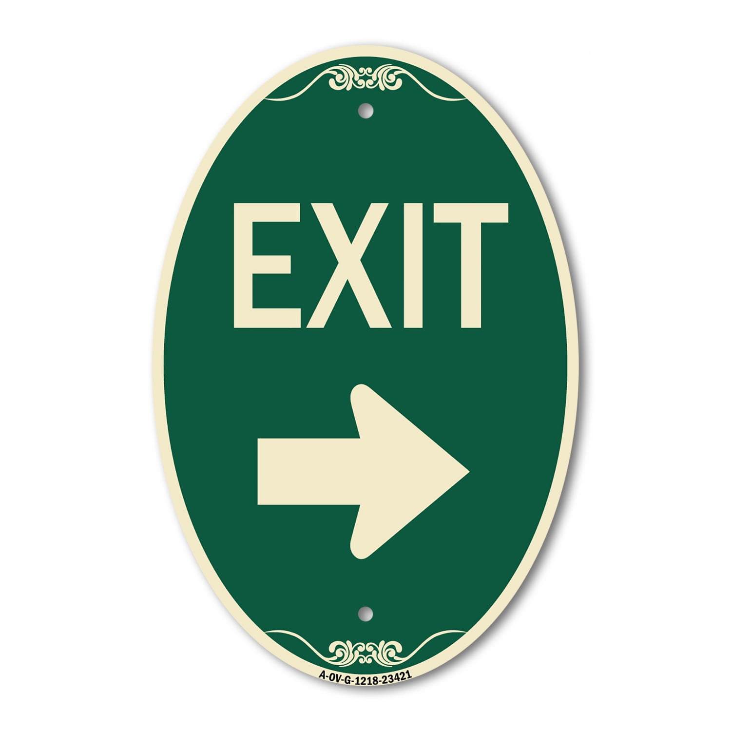 SignMission Designer Oval Series Sign - Parking Lot Sign Exit Sign ...