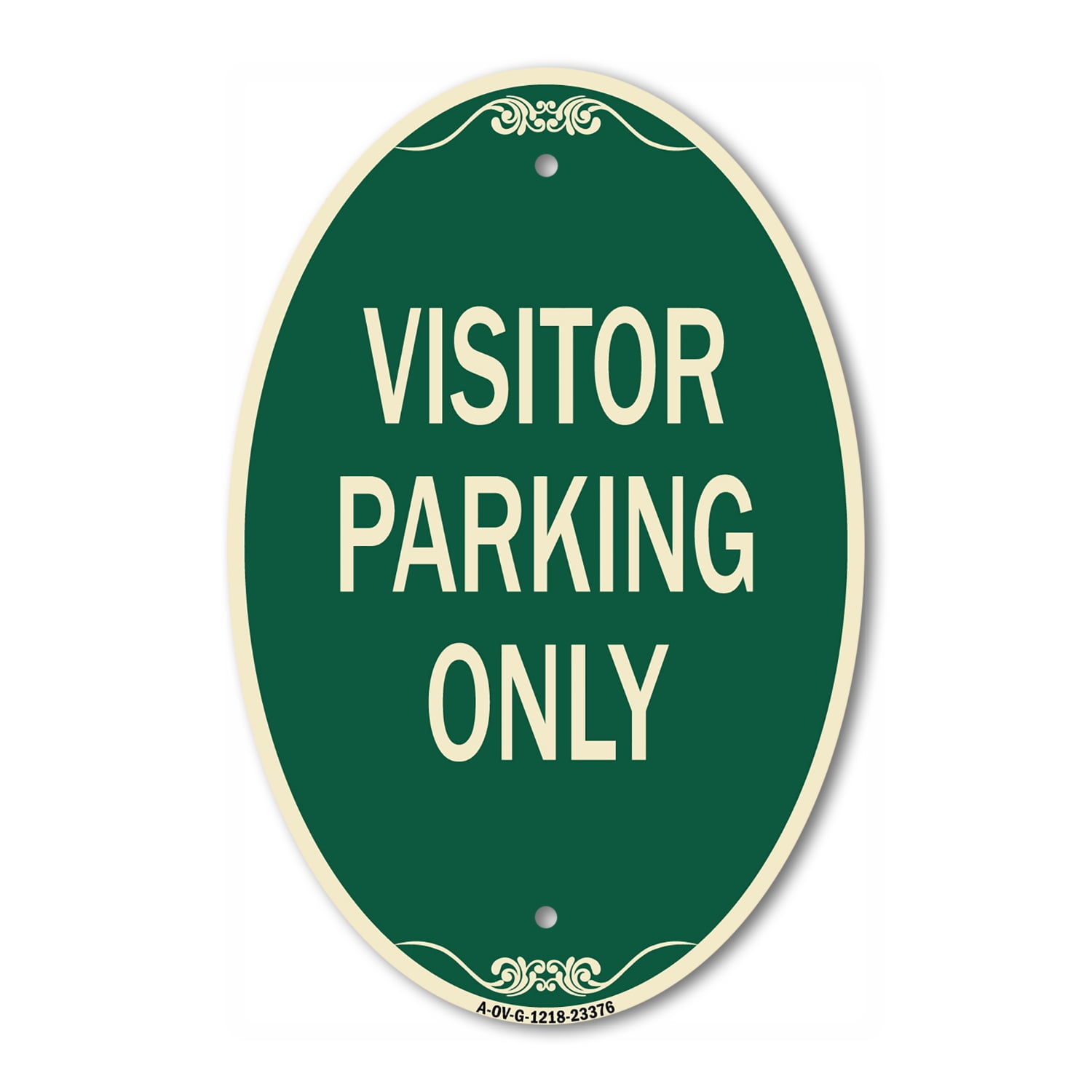 SignMission Designer Oval Series Sign - Parking Reserved Sign Visitor ...