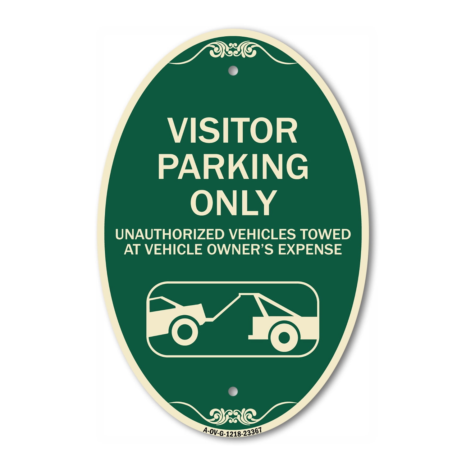 SignMission Designer Oval Series Sign - Parking Restriction Sign ...