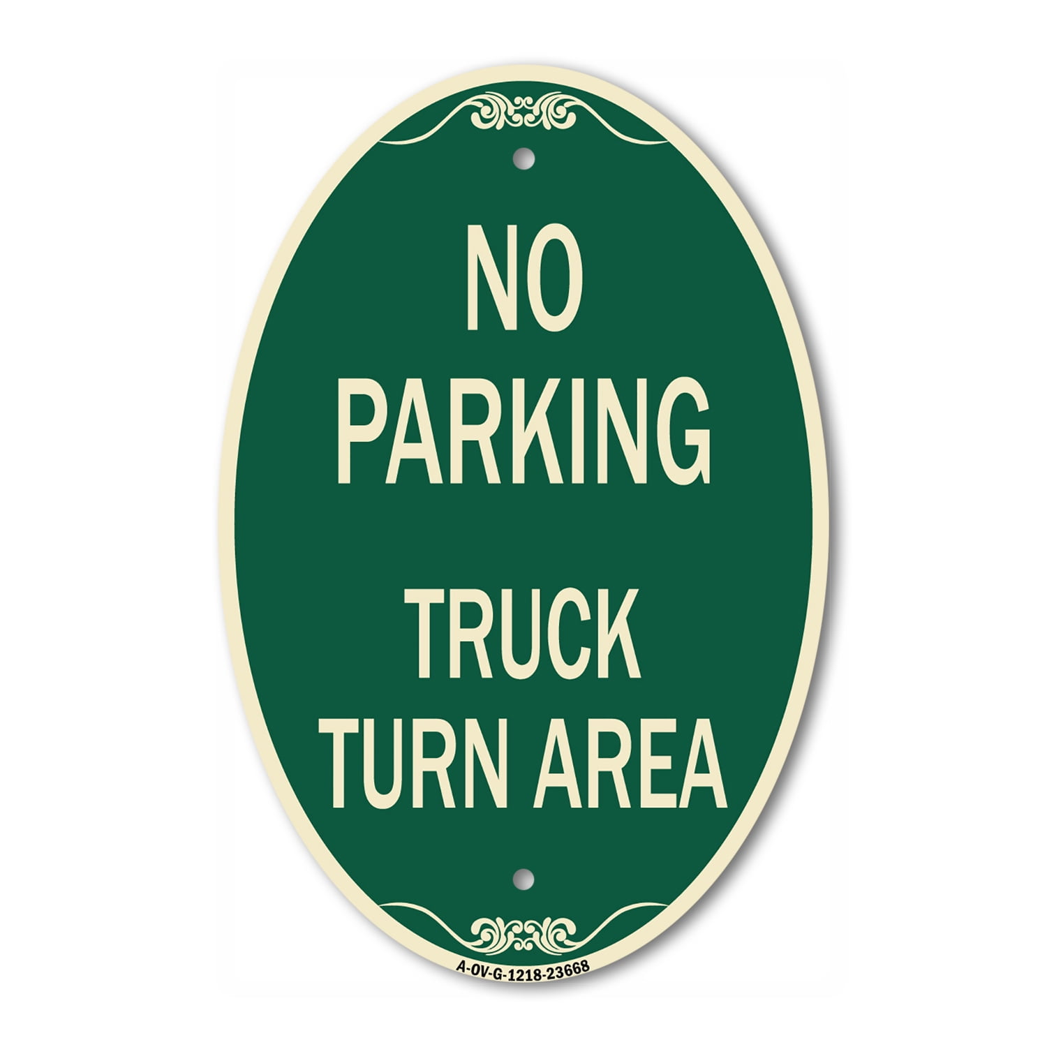 SignMission Designer Oval Series Sign - No Parking Sign No Parking ...