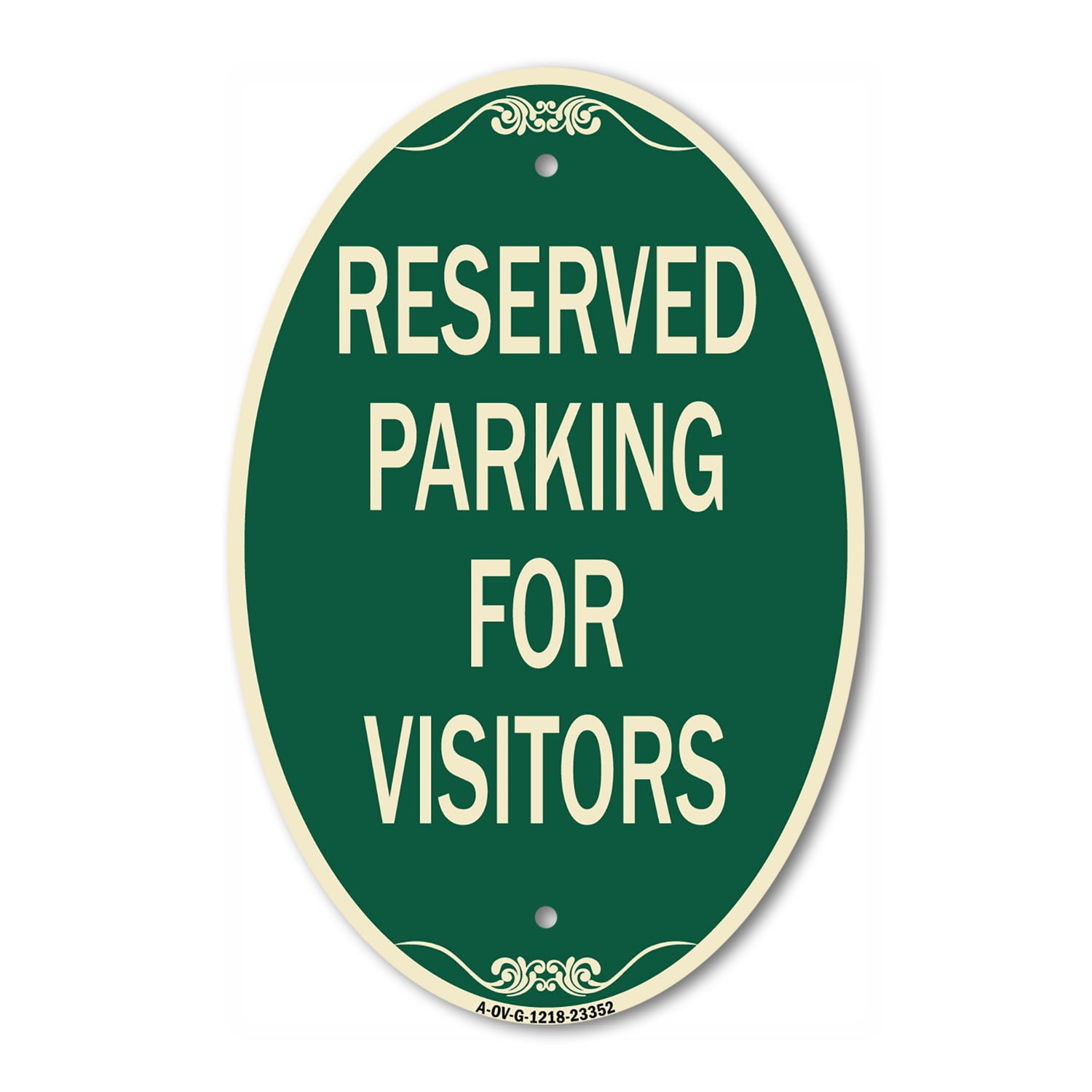 SignMission Designer Oval Series Sign - Parking Space Reserved Sign ...