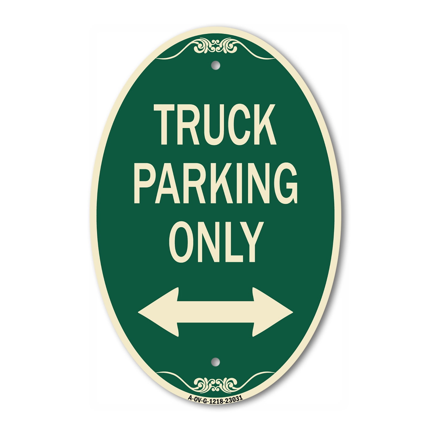SignMission Designer Oval Series Sign - Reserved Parking Sign Truck ...