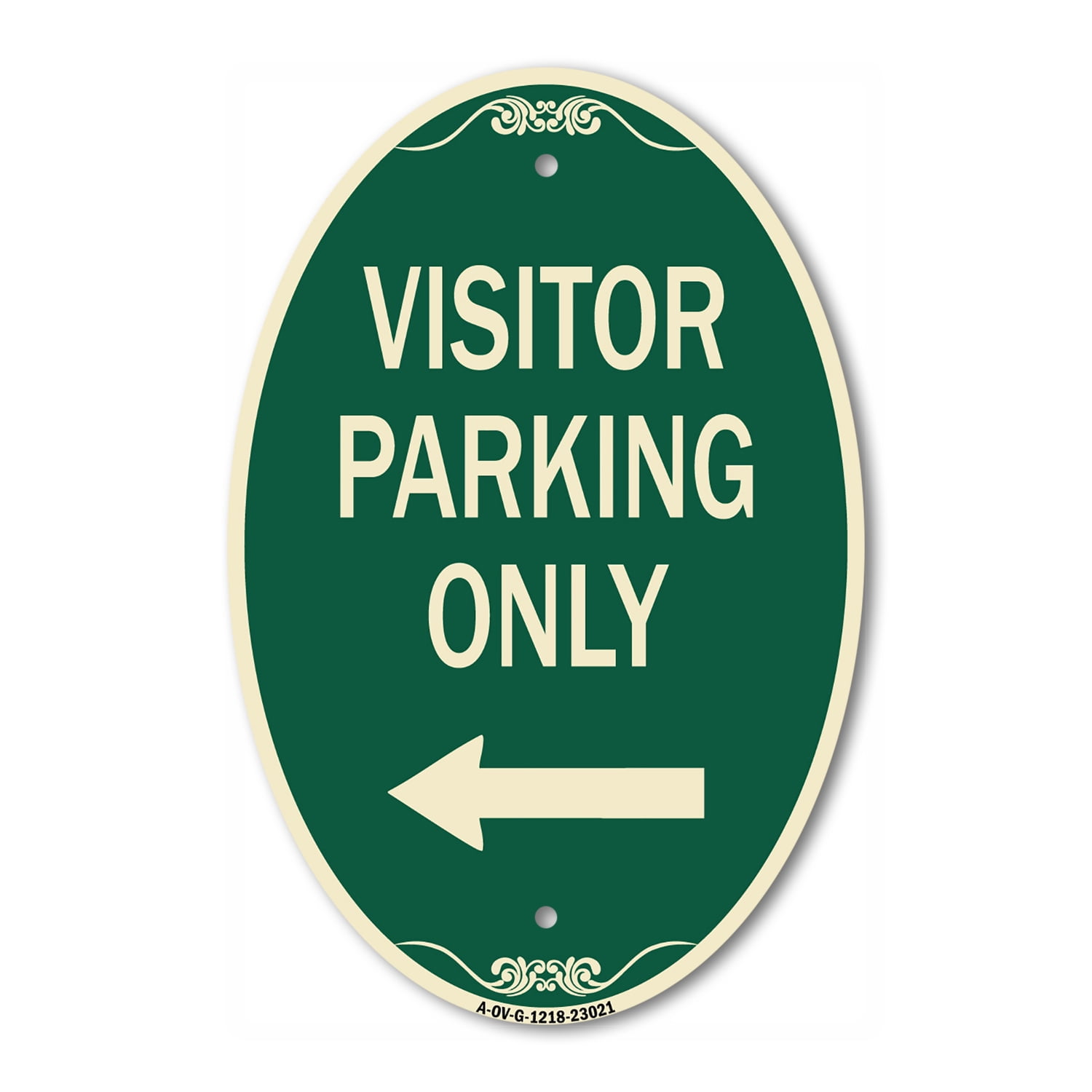 SignMission Designer Oval Series Sign - Reserved Parking Sign Visitor ...