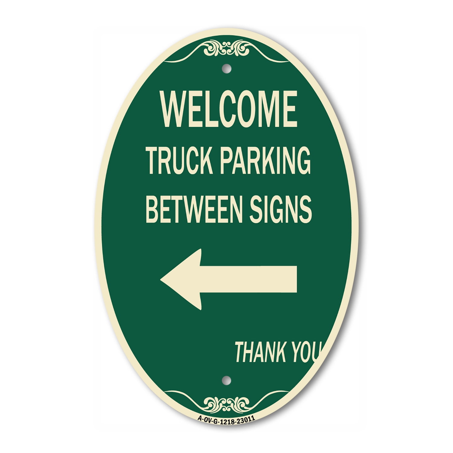 SignMission Designer Oval Series Sign - Reserved Parking Sign Welcome ...