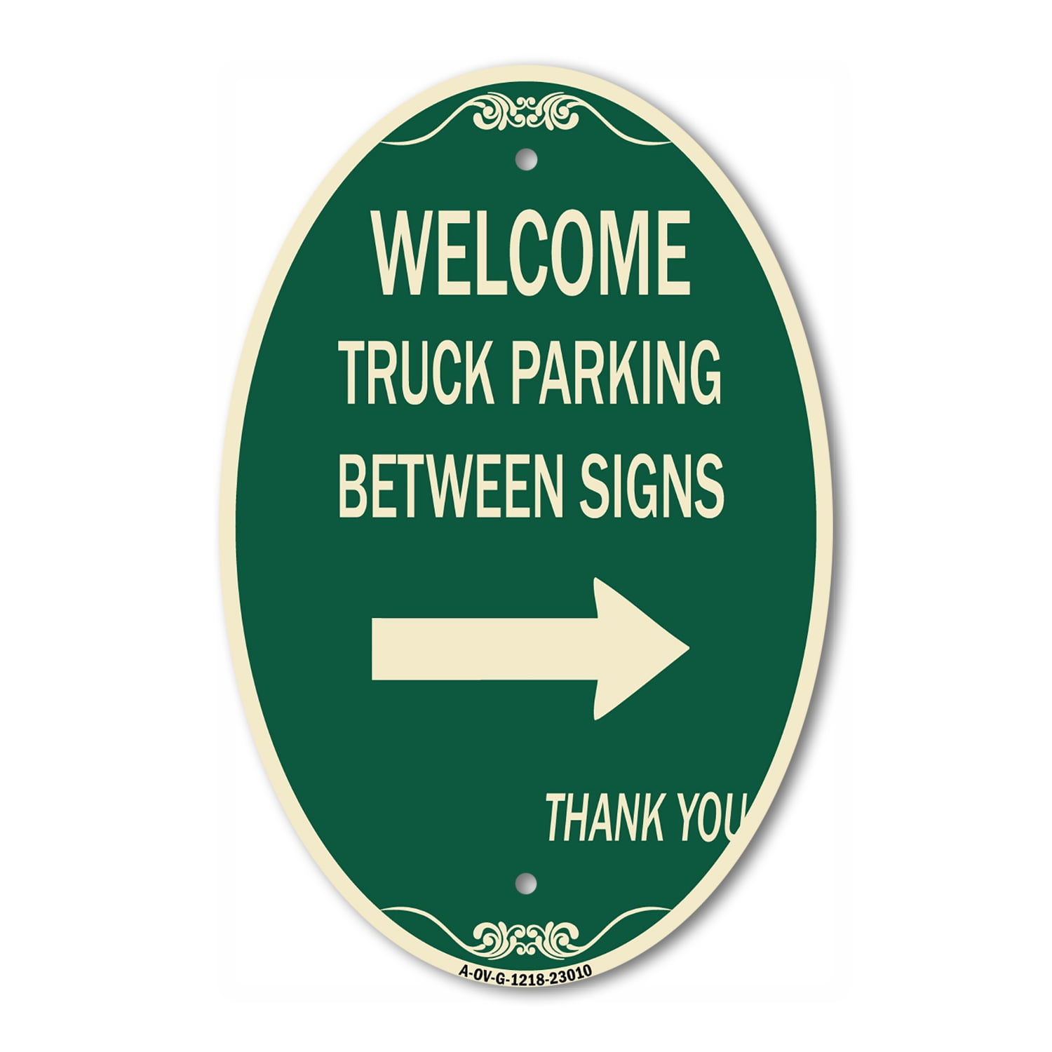SignMission Designer Oval Series Sign - Reserved Parking Sign Welcome ...