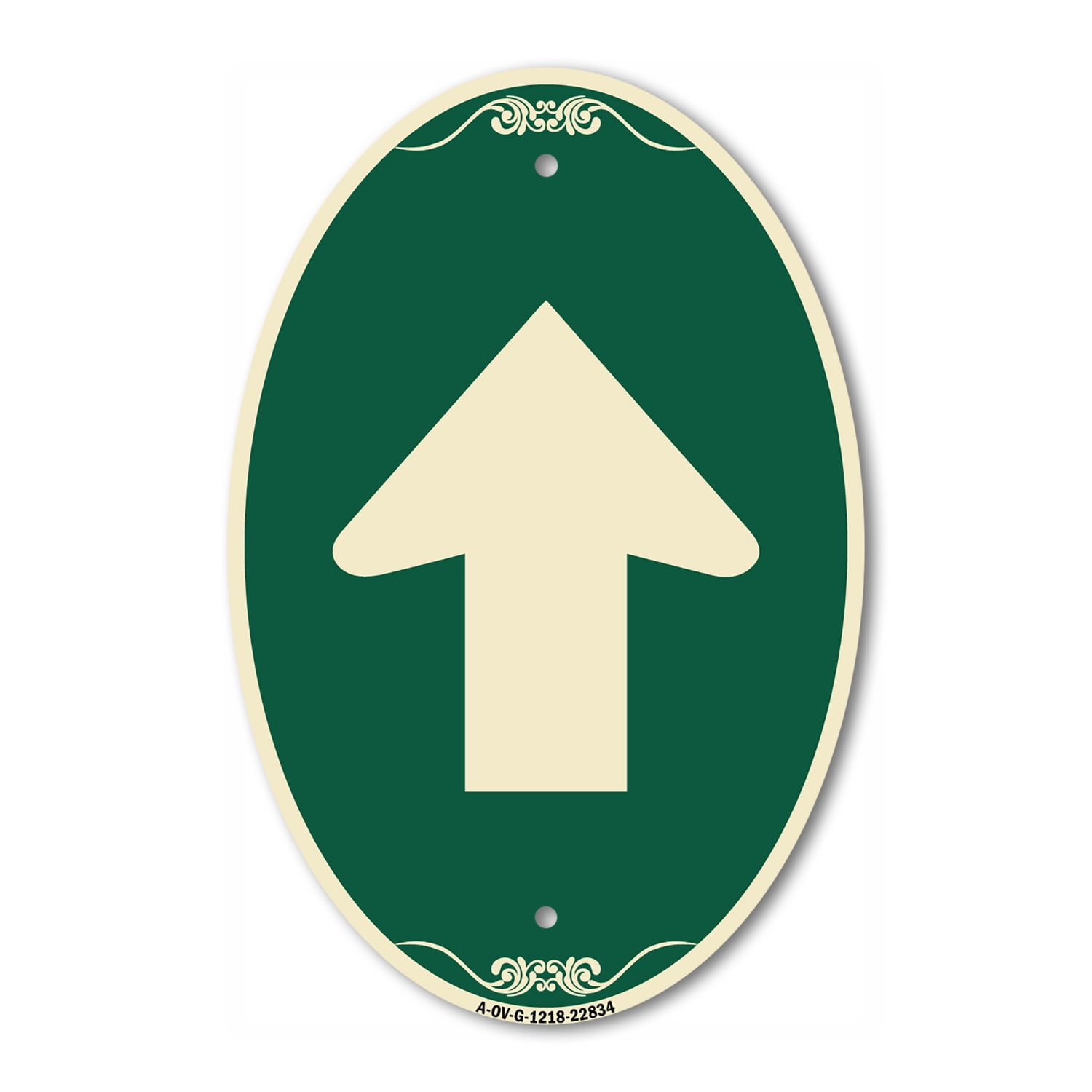 SignMission Designer Oval Series Sign - Straight Thru Sign - Straight ...