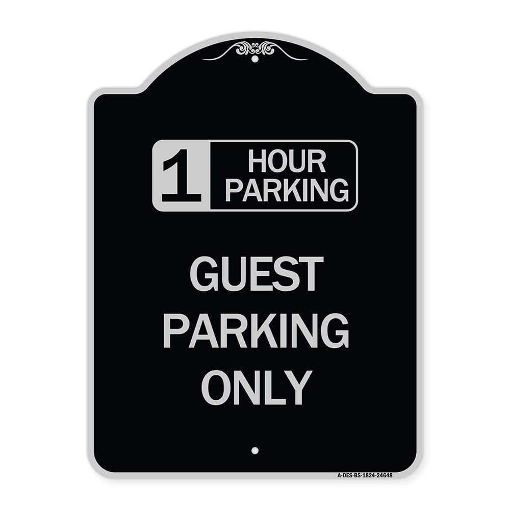 SignMission Designer Series Sign - 1 Hour Parking Guest Parking Only ...