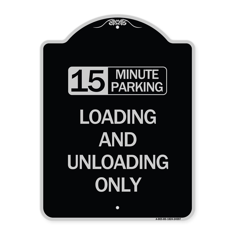 SignMission Designer Series Sign - 15 Minute Parking Loading and ...